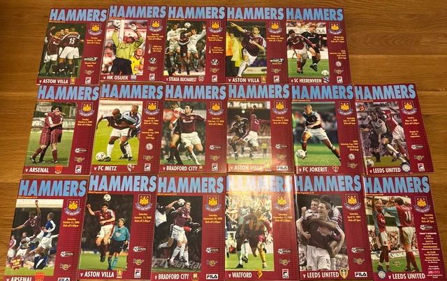 17X 1999/00 West Ham Football Programs £1.17 - PicClick UK