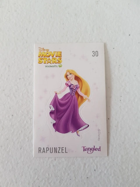 WOOLWORTHS DISNEY MOVIE Stars 2016 Collector Sticker - #30 Rapunzel $1. ...