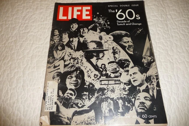 LIFE MAGAZINE THE '60s DECADE of TUMULT & CHANGE ~ Dec 26, 1969 Double ...