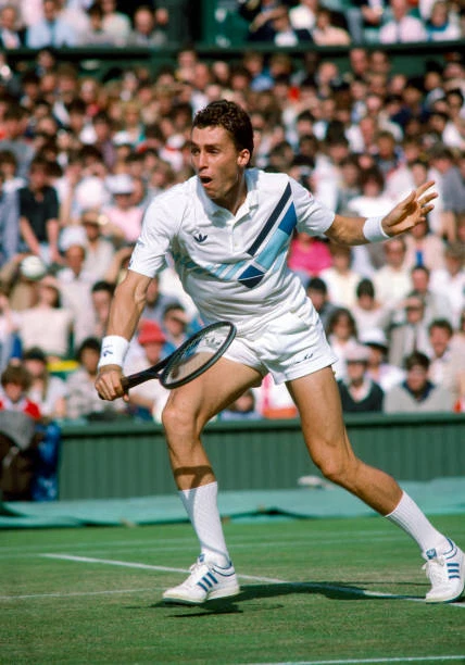 IVAN LENDL OF Czechoslovakia in action during the Wimbledon Law- Old ...