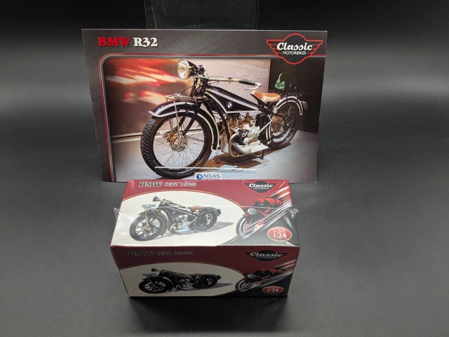 ATLAS CLASSIC MOTORBIKES BMW R32 1923 1/24 Scale New & Sealed & Leaflet ...