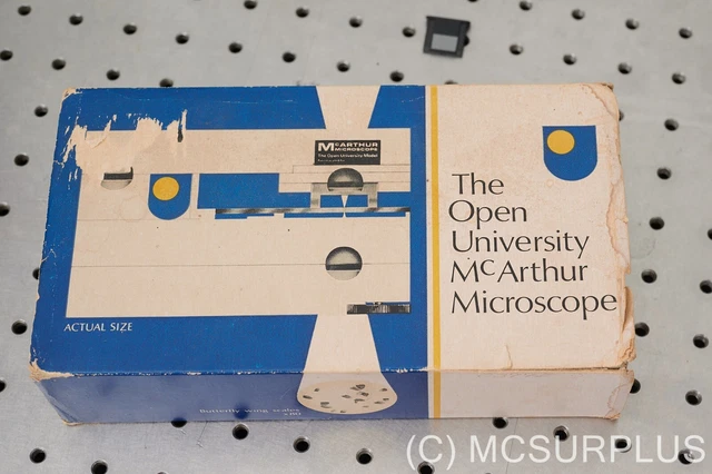 THE OPEN UNIVERSITY McArthur Microscope with some slides (seems ...