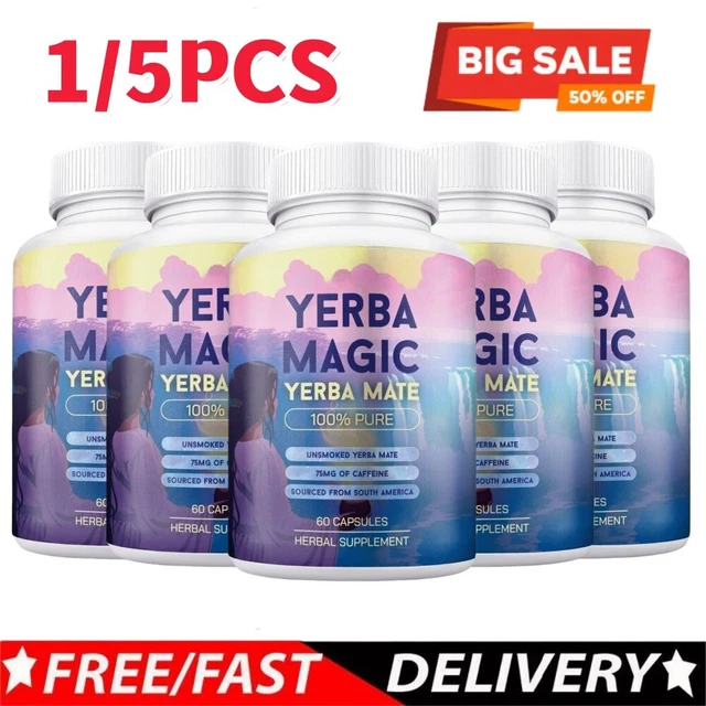 YERBA MAGIC YERBA Mate Capsules - Clean Energy, Brain Fog Buster And ...