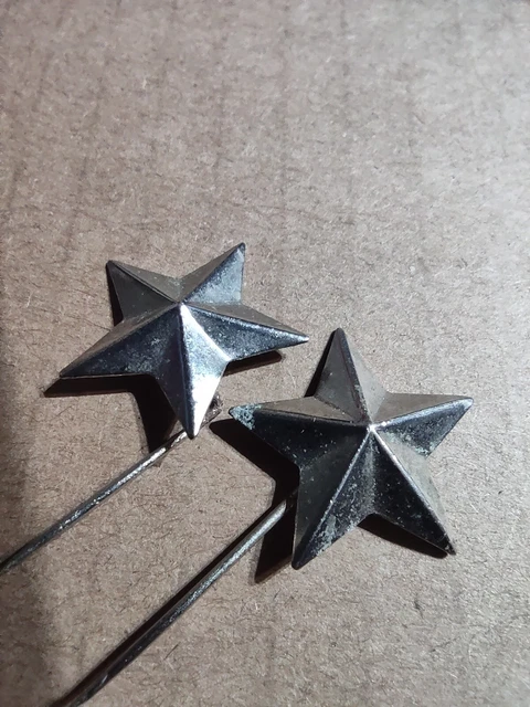 WW1 WW2 REGIO ITALIAN ARMY STAR PAIR PIN TROOP st10 £10.45 - PicClick UK