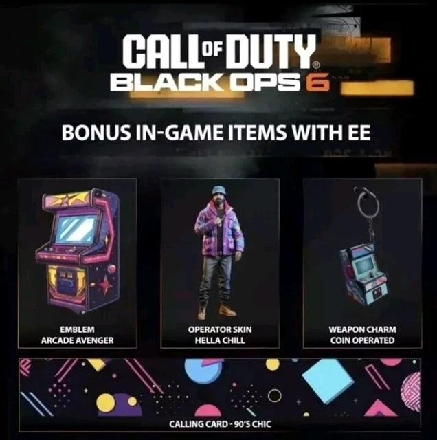CALL OF DUTY Black Ops 6 RARE Hella Chill Bundle Operator Skin Charm ...