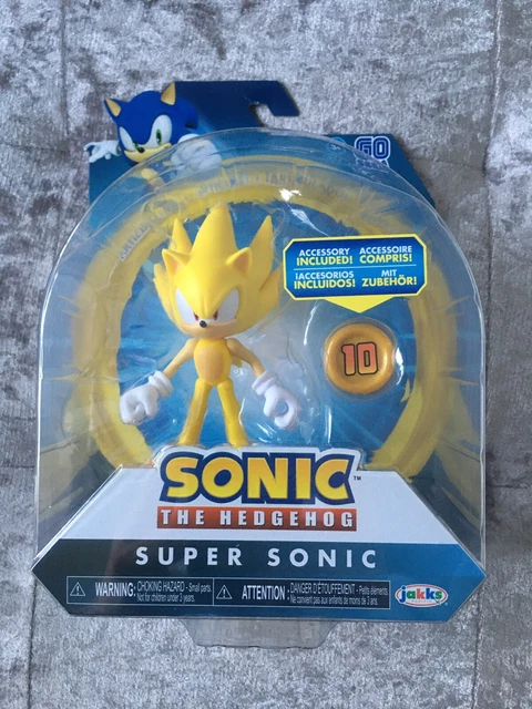 SONIC THE HEDGEHOG Super Sonic Yellow Action Figure 4.5" No:10 Jakks ...