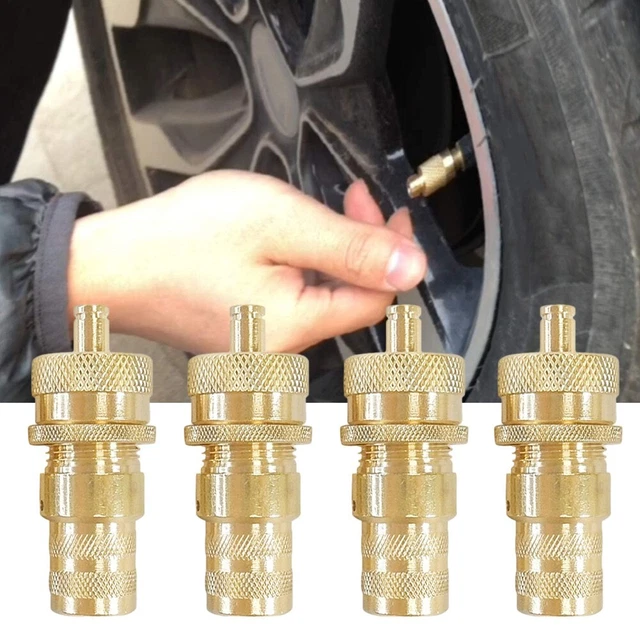 EASY TO USE 4Pcs Brass Tire Deflators Kit for Quick and Accurate Tire ...