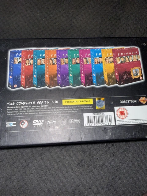 FRIENDS - SERIES 1-10 - Complete (Box Set) (DVD, 2005) Missing 1 And 2 ...
