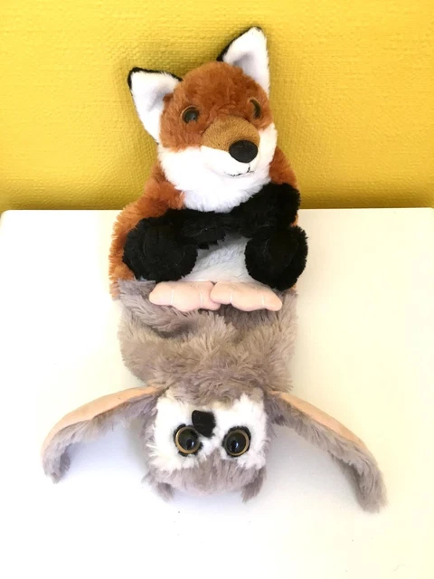 WILD REPUBLIC SWITCH A Rooz Sly Fox & Screech Owl 2 in 1 Toy Reversible ...