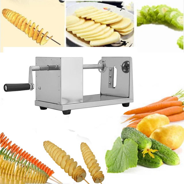 SPIRAL POTATO SLICER Fruit Twister Chip Cutter Kitchen Potatoes Cutter ...