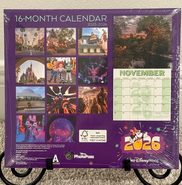 2026 WALT DISNEY World Calendar $11.11 - PicClick CA