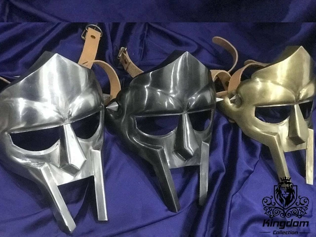 MEDIEVAL MF DOOM Gladiator Mask Mild Steel Face Armor Replica mask Set ...