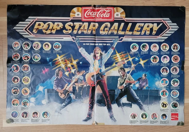 COCA-COLA POP STAR GLLERY KNIBBEL 40 STARS ! - POSTER MIT ALLEN ...