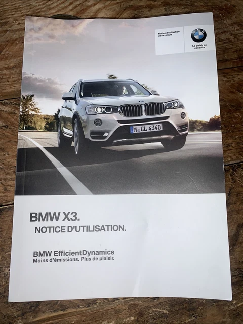MANUEL NOTICE D Utilisation BMW X3 EUR 45,00 - PicClick FR