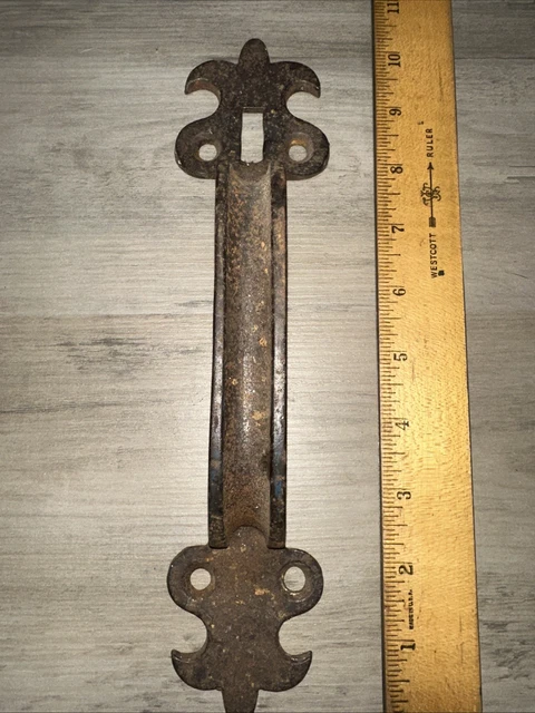 CAST IRON Handle Screen Door Pull Barn Gate Vintage Rustic Large 10.25 ...