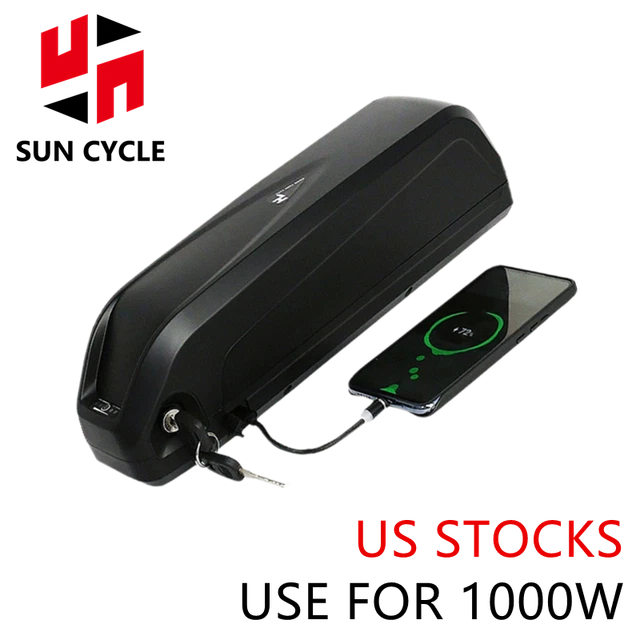 48V 13AH 1000W EBIKE Battery Pack Lithium Ion USB BMS Charger Electric ...