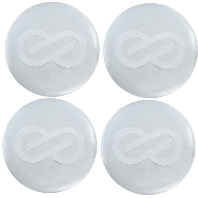 SILVER 4X56MM ENKEI Wheel Center Stickers Hub Stickers Rim Stickers ...