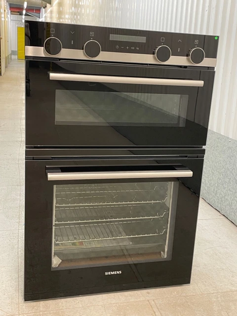 SIEMENS IQ500 MB535A0S0B Built-in Double Oven, Stainless Steel & Black ...