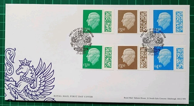 2025 CHARLES III M25L TARIFF DEFINITIVE COIL & SHEET FDC Windsor PL FDI £25.95 - PicClick UK