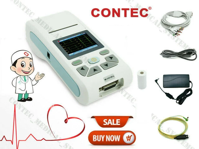 ECG90A CONTEC 12-CHANNEL ECG/EKG Machine Electrocardiograph, PC software, Touch $497.79 ...