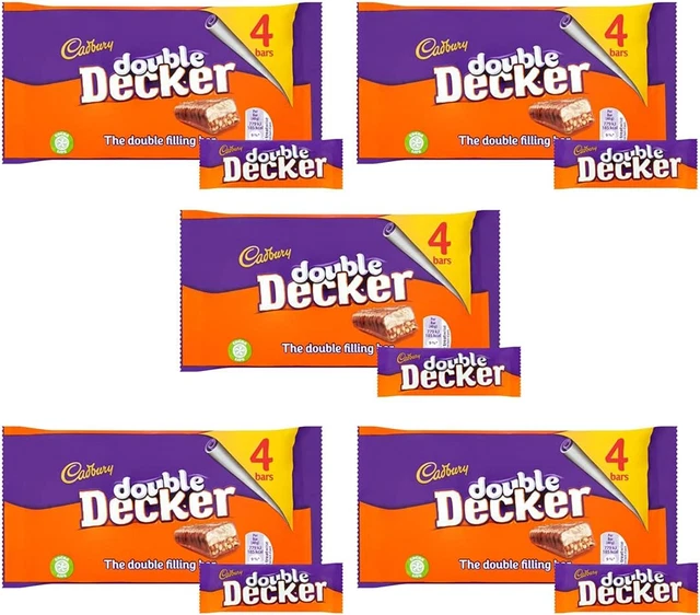 CADBURY DOUBLE DECKER Chocolate Bar 4 Pack Pack of 5 160g each £17.79 ...