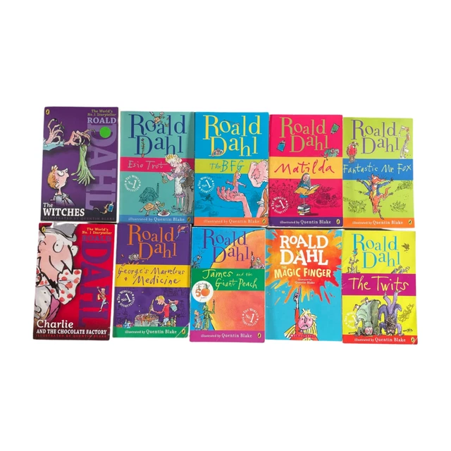 LOT 10 ROALD Dahl Book Charlie Chocolate Factory Witches Twits James ...
