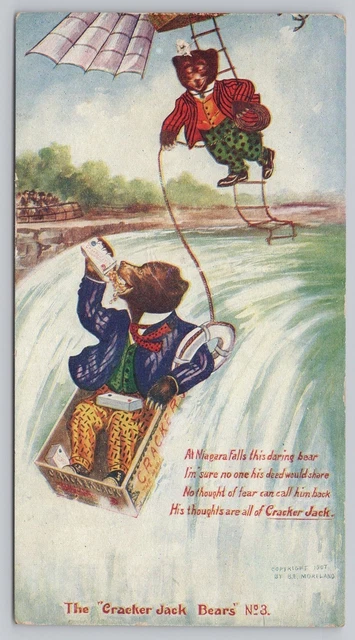 THE CRACKER JACK Bears At Niagara Falls Animation Postcard Unposted ...
