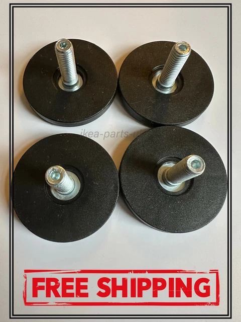 115988 X 4 IKEA BESTA STUVA Feet Legs Adjustable in Black Replacement £ ...