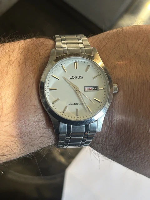 VINTAGE LORUS MENS Day Date watch £25.00 - PicClick UK