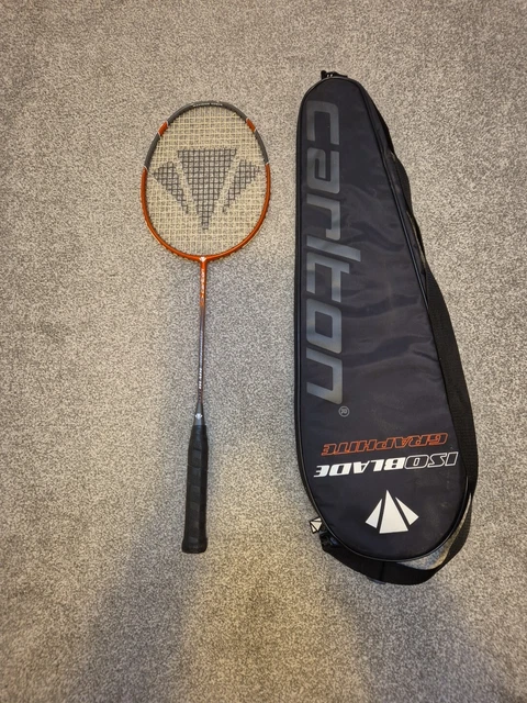 CARLTON ISO BLADE Graphite Badminton Racket Unisex With Cover £10.00 ...