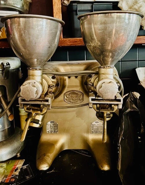 VINTAGE COMMERCIAL COFFEE grinder with two hoppers $1,554.12 - PicClick AU