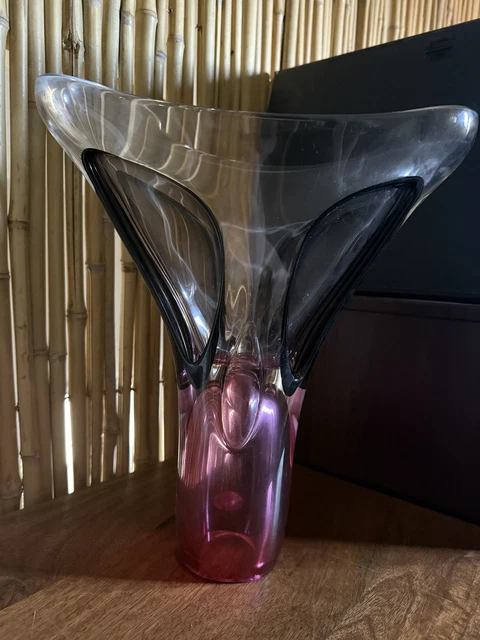 ADAM JABLONSKI SIGNED Polish Art Glass Sculpture 1970s - 12"x13-1/2 ...