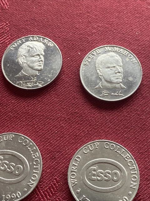 FC AND THEIR DUO OF 1990 ENGLAND LEGENDS ESSO COINS italy set of 14 N49 ...