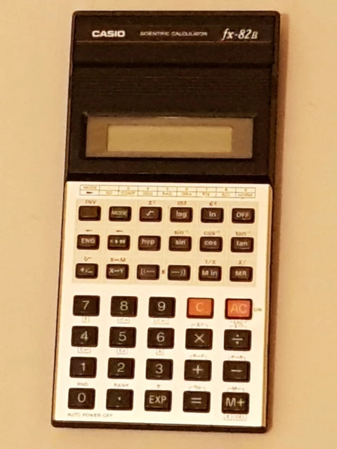 CASIO FX 82B Scientific Calculator Made in Japan Solar Powered Handheld ...