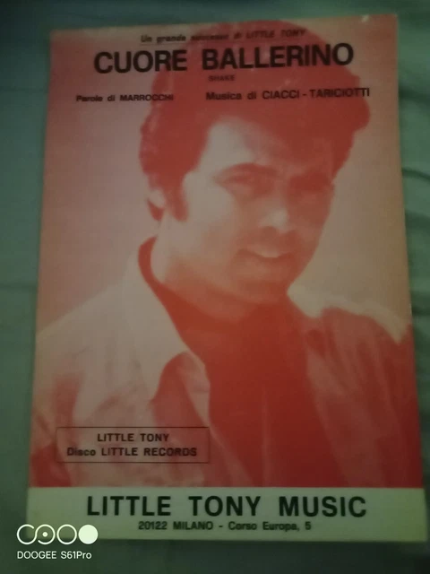 SPARTITO MUSICALE CUORE ballerino LITTLE TONY 1970 EUR 10,00 - PicClick IT