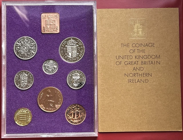 UK BRITISH 1970 Last Pre-decimal £SD Coinage Proof Coin Set by Royal ...