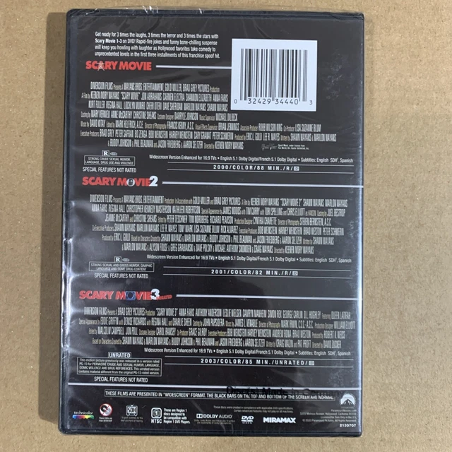 SCARY MOVIE TRIPLE Feature (DVD, 2012, 3-Disc Set) Brand New £14.48 ...