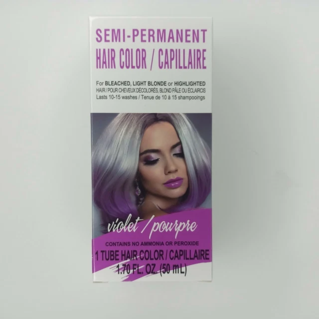 SEMI-PERMANENT HAIR COLOR VIOLET/ PURPLE No Ammonia or No Peroxide *NIB ...