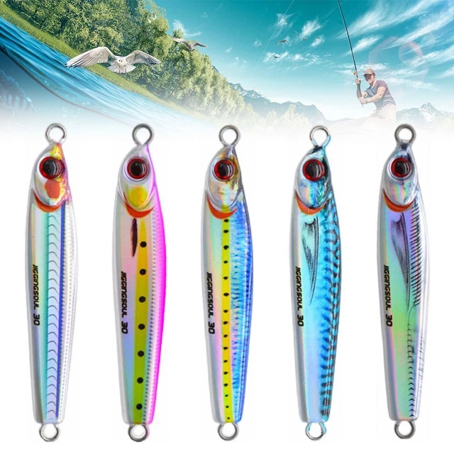 40G COLORFUL MINNOW Metal Fishing Lure Spanish mackerel Lead Casting ...