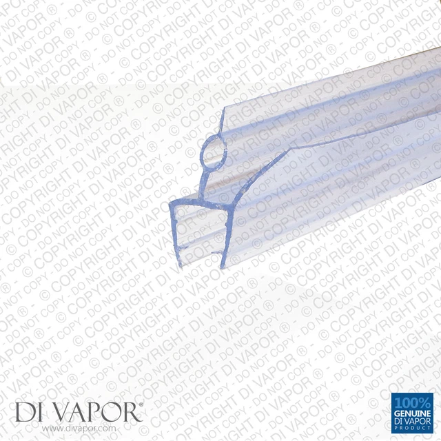DI VAPOR (R) Double Fin Shower Seal | 4-6mm/8mm/10mm Glass | 14mm Fins ...