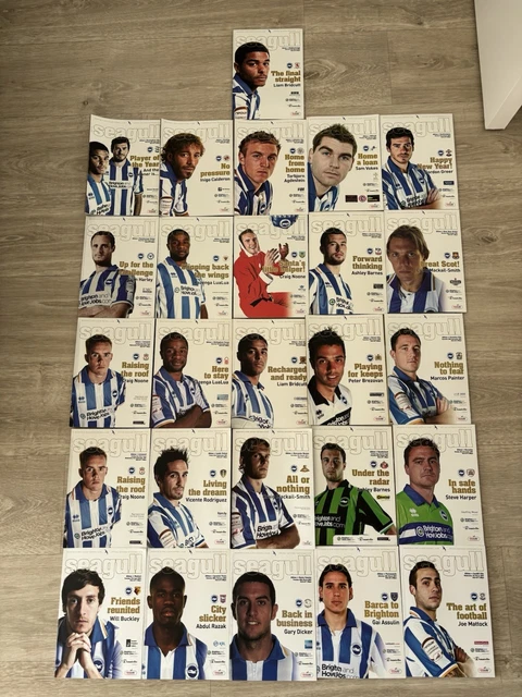 BRIGHTON & HOVE Albion Match Day Programmes 2011/2012. Bundle. X26 £21. ...