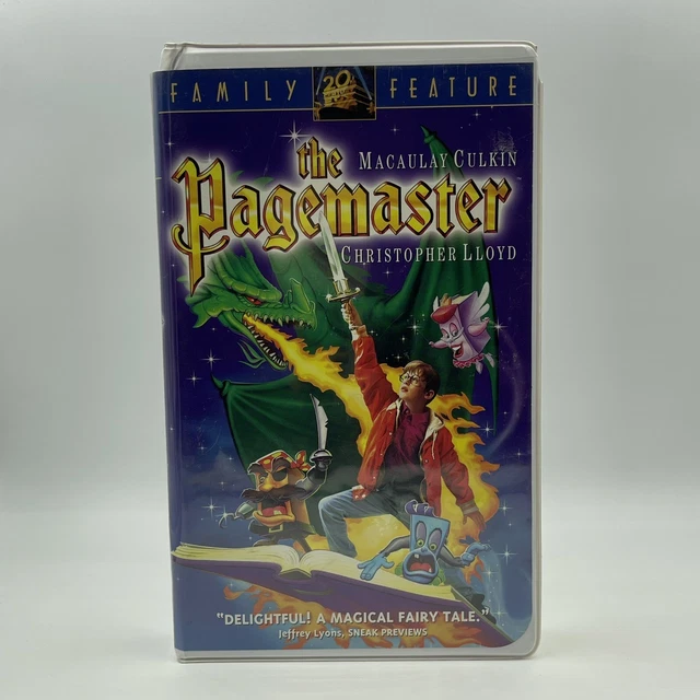 THE PAGEMASTER VHS 1995 20th Century Fox Macaulay Culkin Clamshell £4. ...