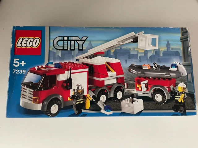 LEGO CITY SET 7239 Camion Dei Pompieri Rilasciato 2005 Scatola Completa ...