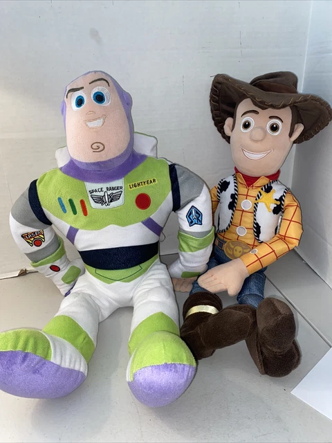 DISNEY PIXAR PLUSH Toy Story Woody/Buzz Lightyear 23" Excellent ...
