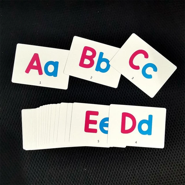 ALPHABET FLASH CARDS A-Z Kids Toddlers Preschool Early Pen Learning ...