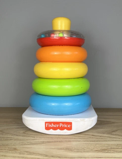 FISHER-PRICE ROCK-A-STACK - Baby Toddler Toy - Bright Colours - 20cm ...
