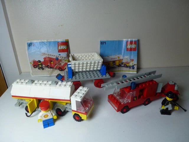 LEGO CLASSIC TOWN Tipper Wagon (125) Shell Fuel Pumper (671) Fire ...