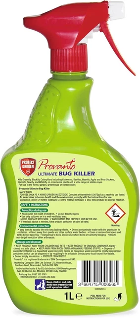 PROVANTO ULTIMATE BUG Killer, 1L - Fast Acting Bug Spray with Up To 2 ...