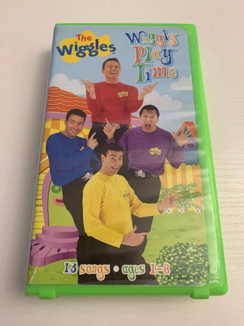 VHS TAPE THE Wiggles Wiggly Play Time Kids Songs Hard Case Tested $11. ...