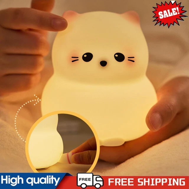 CREATIVE ANIMAL PAT Lamp 1200mAh Touch Sensor LED Cat Night Light ...